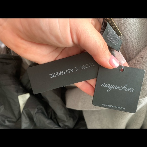 Magaschoni | Sweaters | Magaschoni Cashmere Cardigan W Faux Fur Sleeves ...